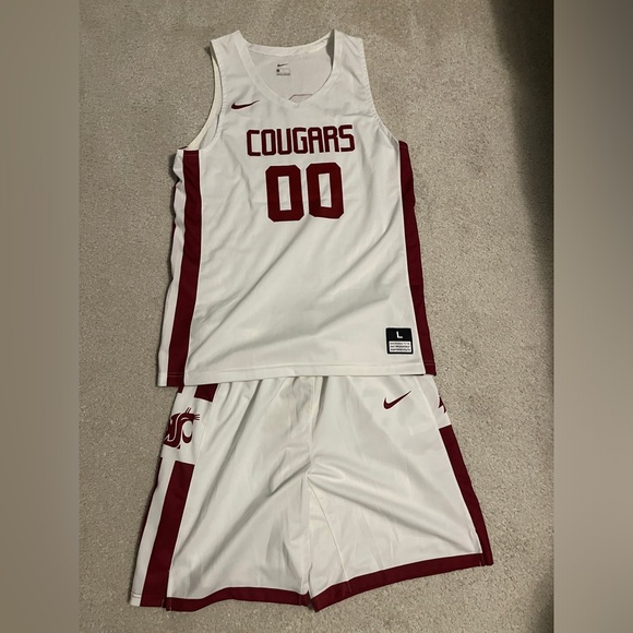 Nike | Shorts | Nike Wsu Cougars Mens Basketball Shorts And Jersey Size ...
